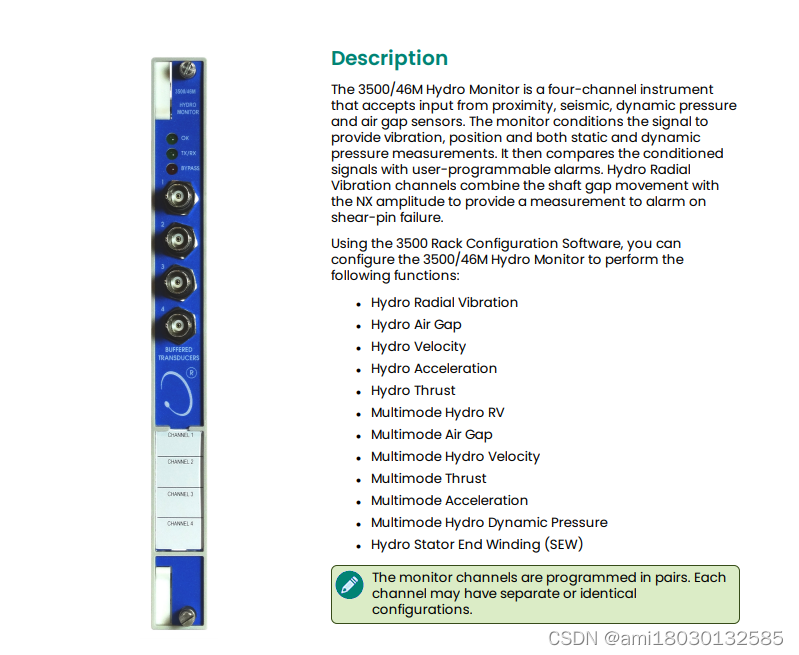 本特利 3500/46M Hydro Monitor水电监测器_本特利3500系列在水利系统应用案例-CSDN博客