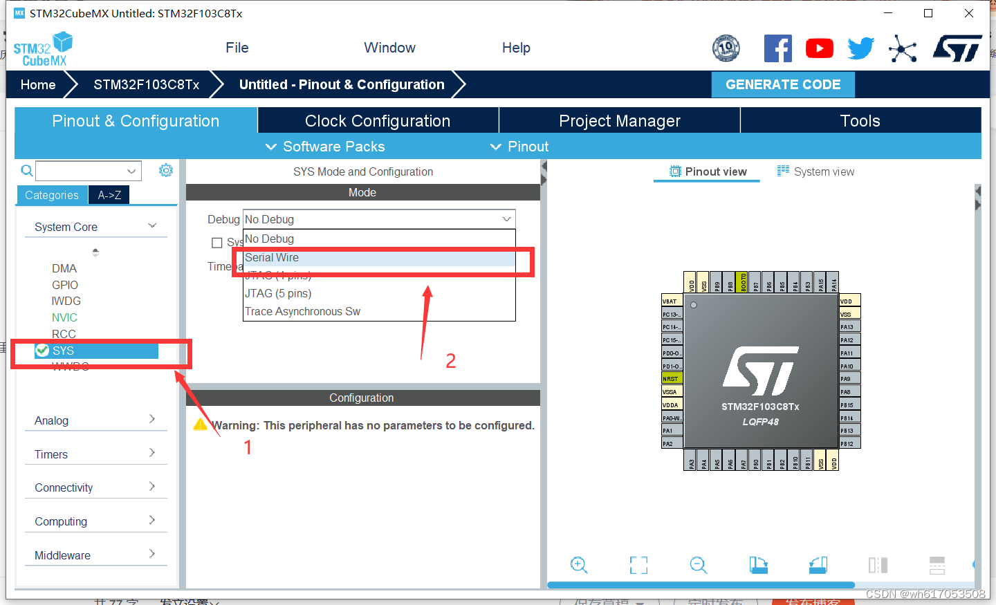 Stm32f103c8t6使用cubemx配置串口通信stm32f103c8t6可以用串口嘛 Csdn博客