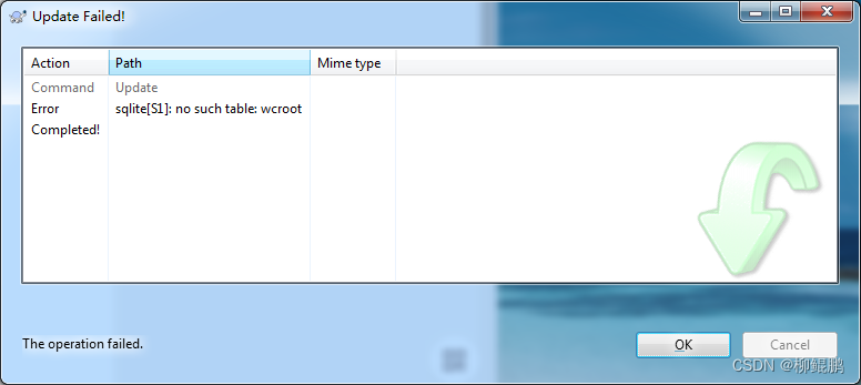 Svn更新出错:sqlite S1 No Such Table Wcroot Csdn博客 2828