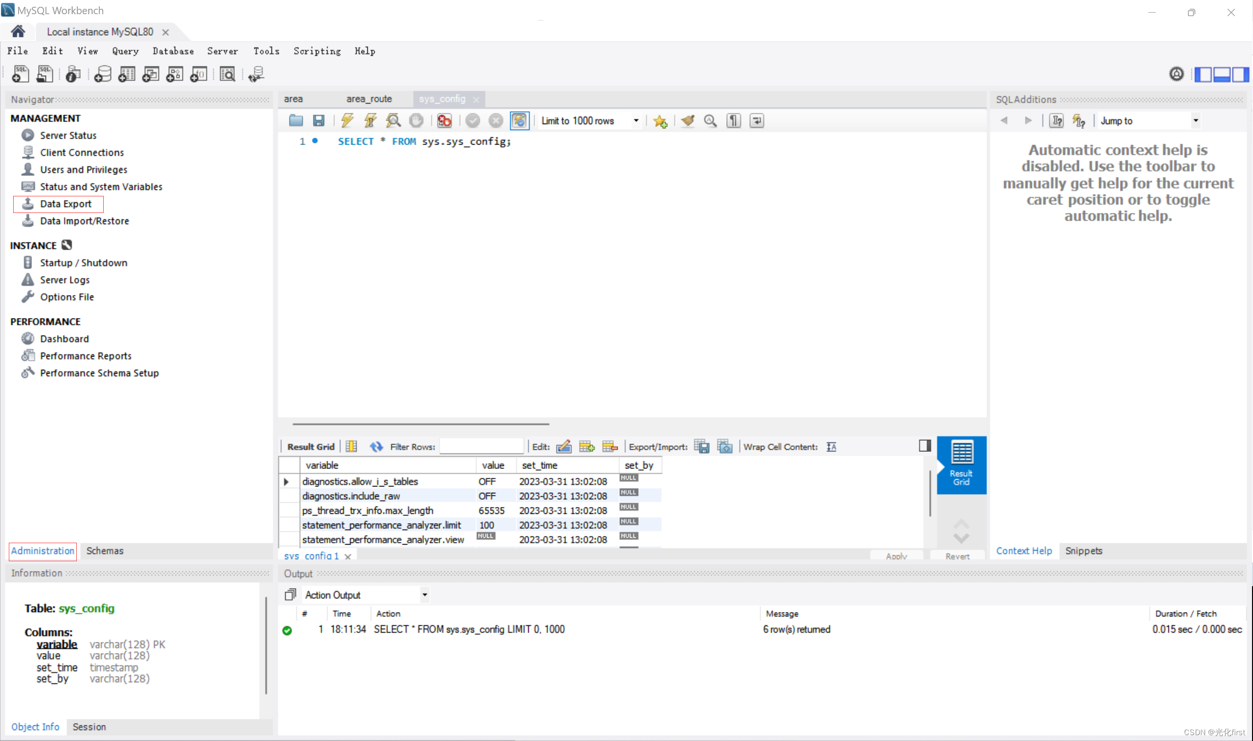 使用Workbench导入导出数据库_mysqlworkbench导出sql文件-CSDN博客