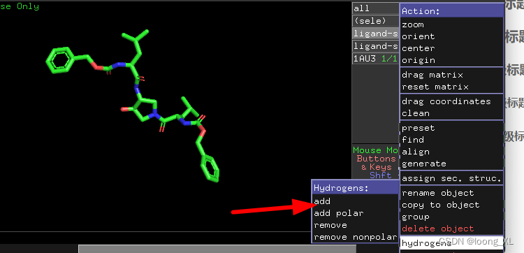 pymol 分离蛋白与小分子保存；pymol分离蛋白多聚体亚基；pymol对接位点交互图展示；去除杂原子_loong_XL的博客-CSDN博客