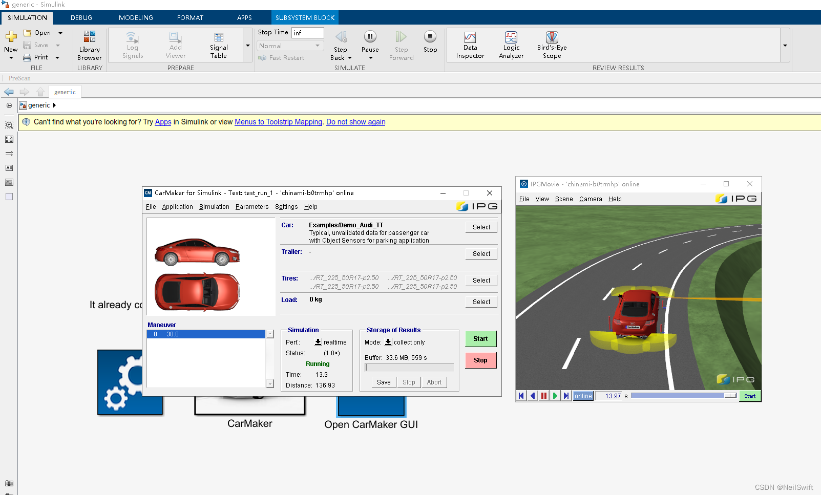 carmaker/matlab联合仿真(二) 新建测试场景_汽车仿真软件carmaker-CSDN博客