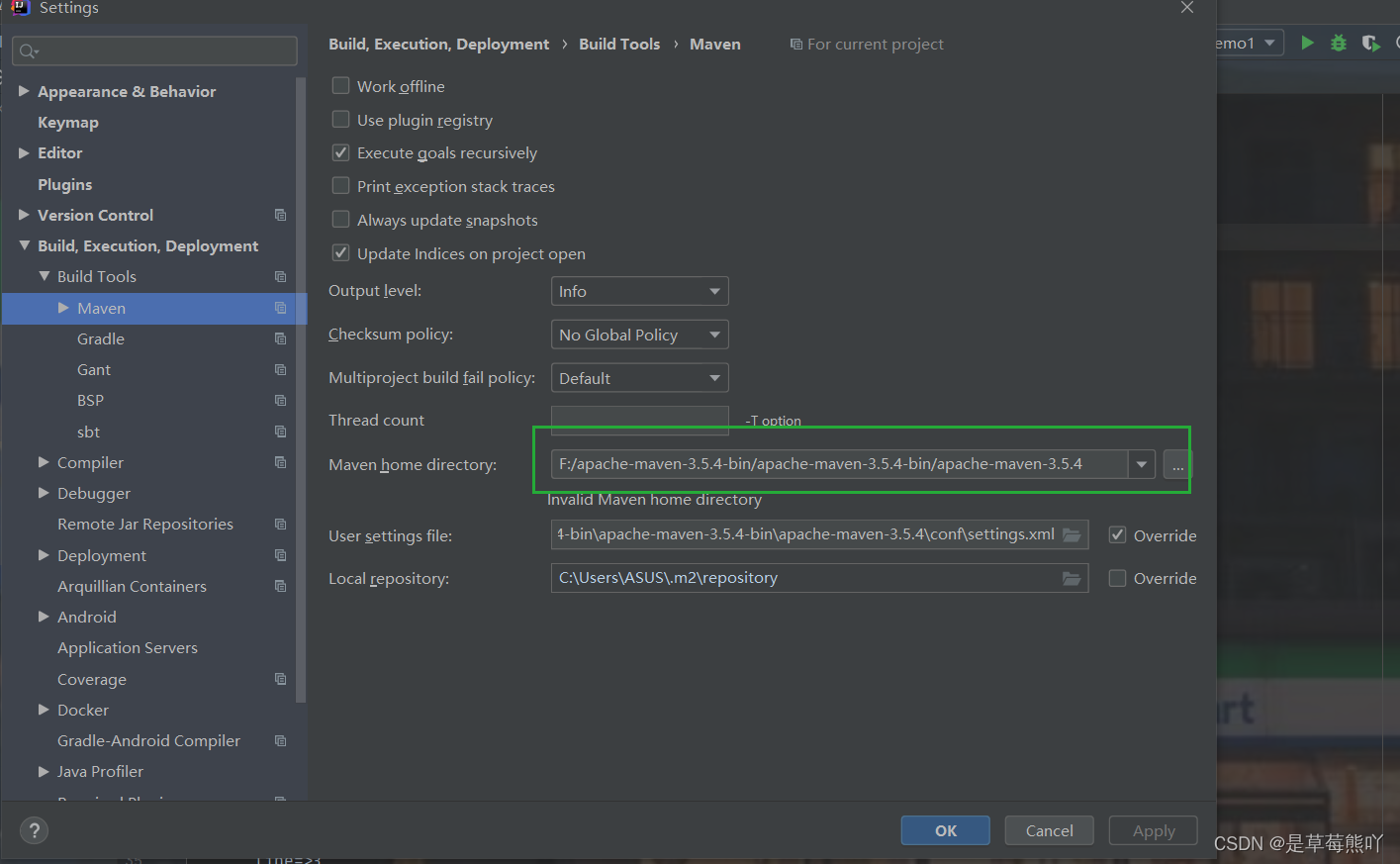 IDEA报错：No valid Maven installation found. Either set the home directory in the configuration ...