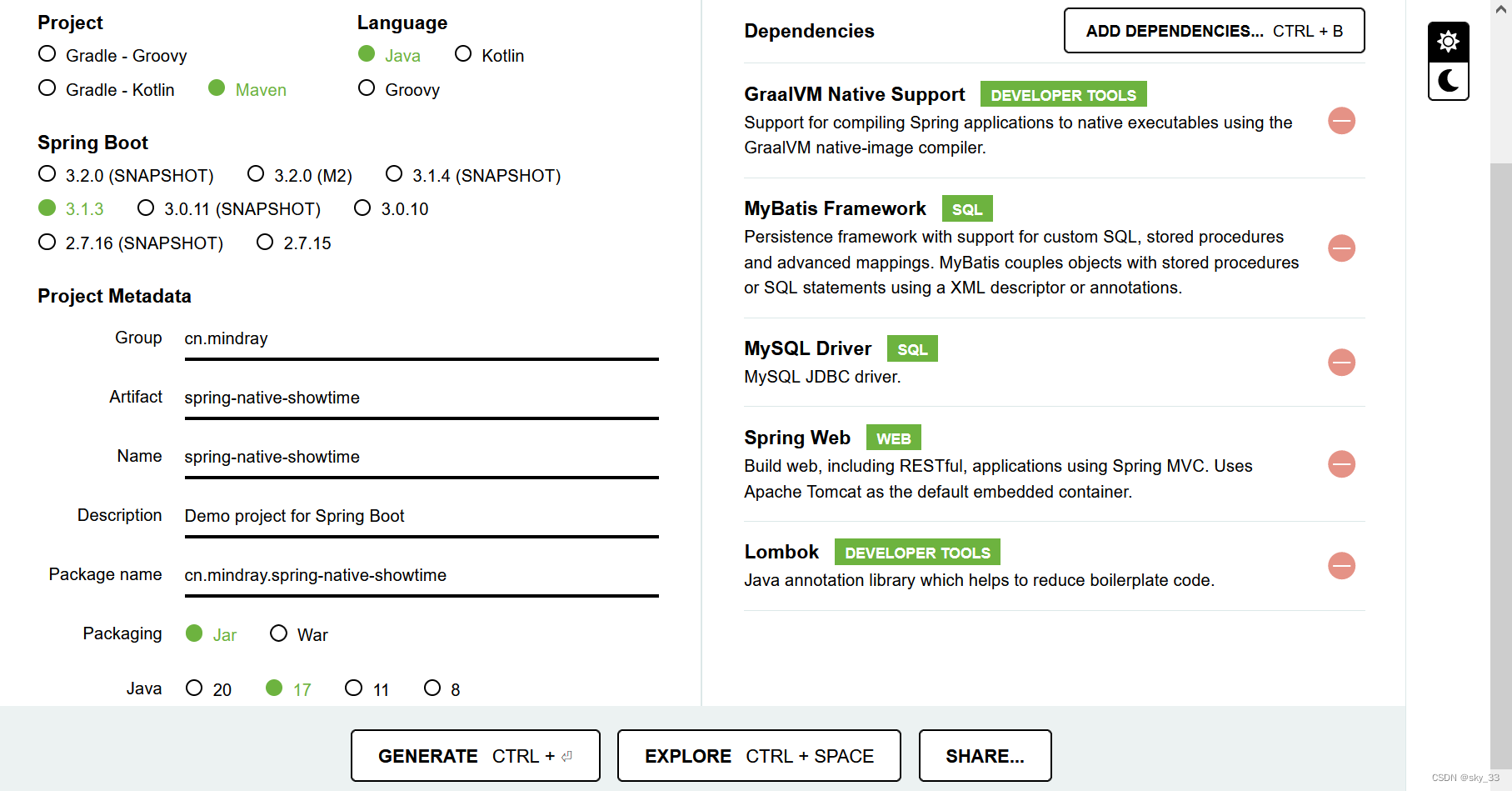 SpringNative：SpringBoot3整合Mybatis构建Native文件_springnative+mybatis-CSDN博客