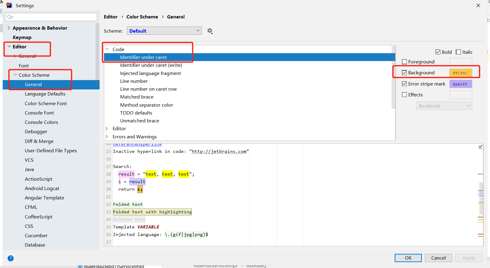 idea或datagrip更改选中代码高亮显示的颜色_idea高亮更换颜色-CSDN博客