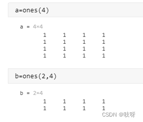 Matlab学习（2）--矩阵_熟悉matlab几个常用生成矩阵函数zeros(m,n)、ones(m,n)、rand(m,n)和r-CSDN博客