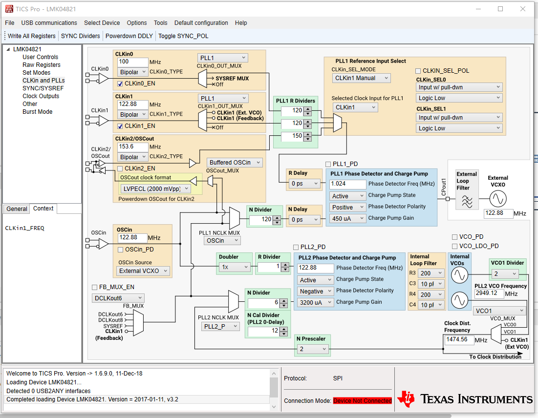 使用 TICS Pro 配置时钟芯片-CSDN博客