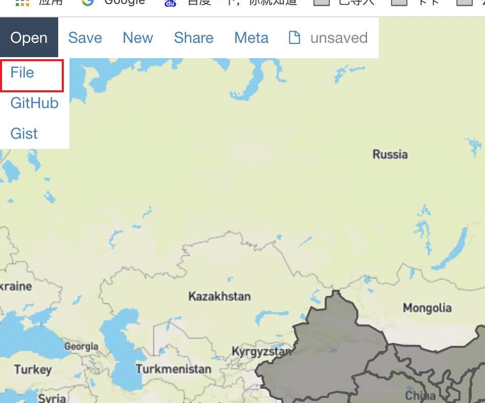 Echarts 绘制自定义区域-实现蒙古东、西区域。geojson.io使用方法-处理无法编辑问题_蒙西地图 echart-CSDN博客