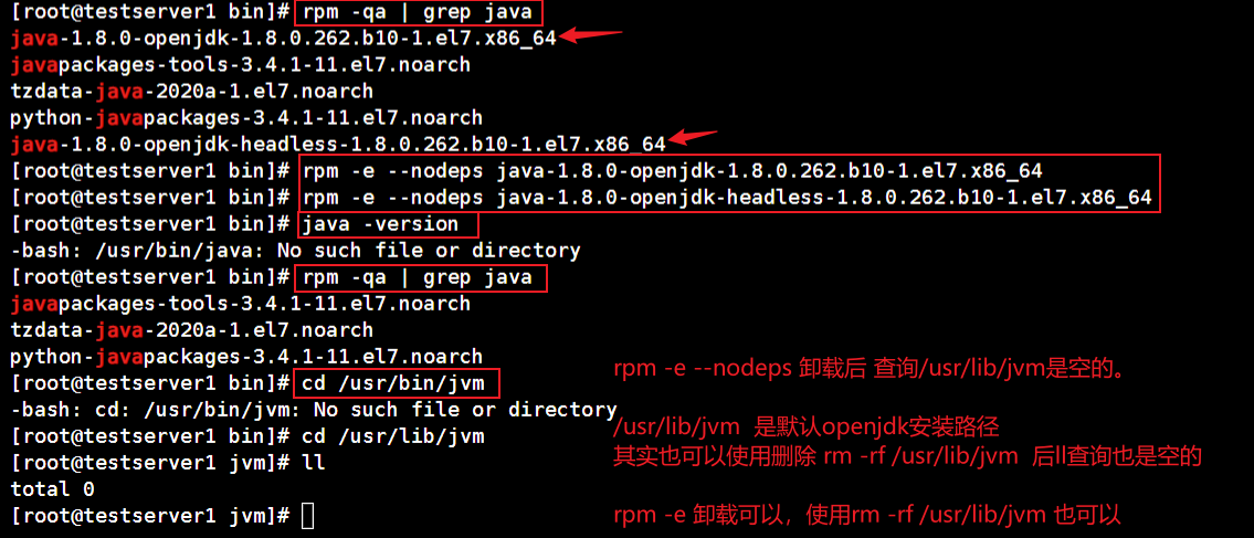Linux环境卸载Centos7自带的OpenJDK和安装JDK1.8_卸载openjdk-CSDN博客