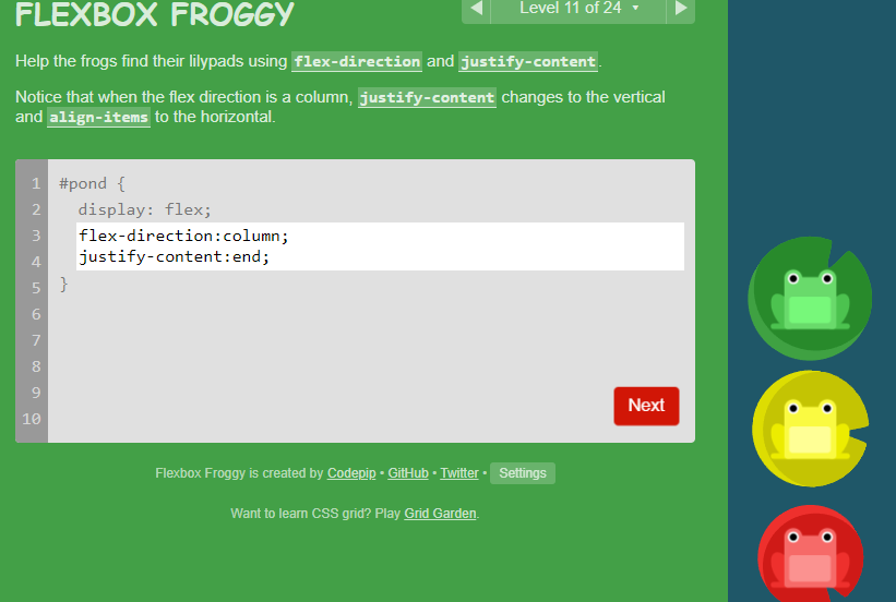 FLEXBOX FROGGY11-24level(flex布局小游戏)-CSDN博客