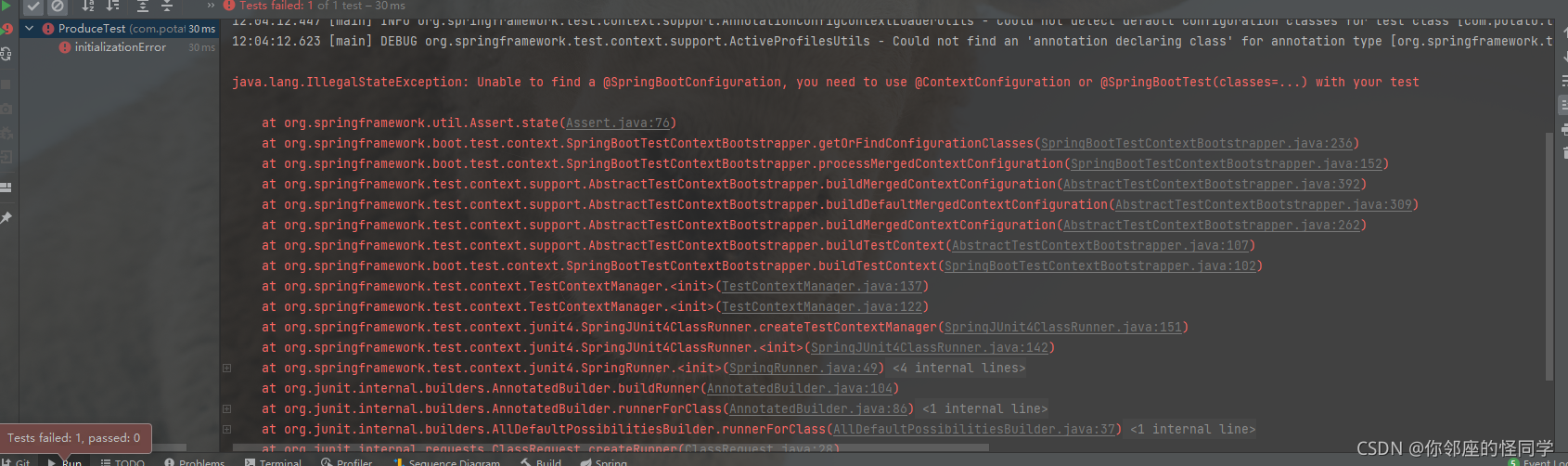 解决javalangillegalstateexception Unable To Find A Springbootconfiguration You Need To Use Csdn博客