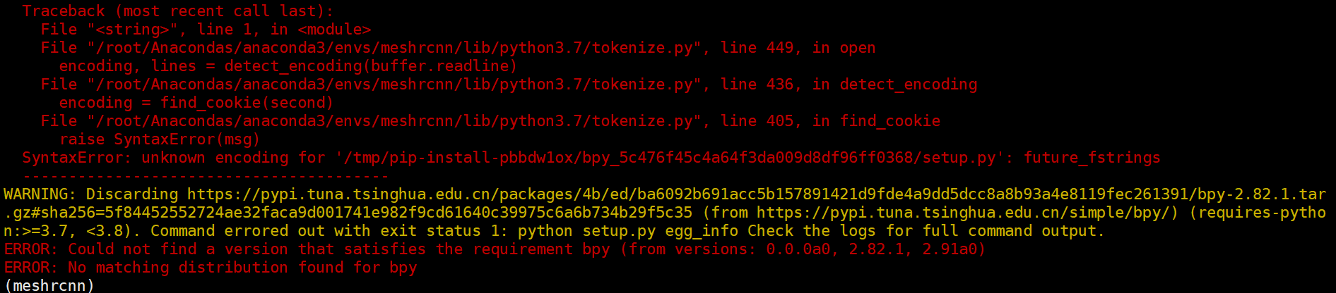 bpy(python)无法安装 pip&conda都无法install linux系统（pip install bpy）_python bpy模块怎么安装-CSDN博客