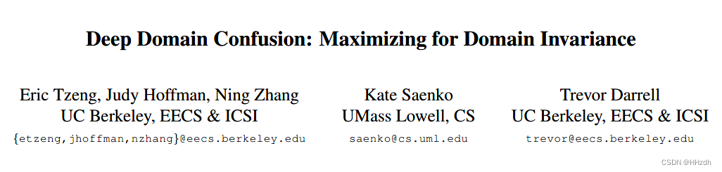 [DDC]Deep Domain Confusion: Maximizing for Domain Invariance-CSDN博客
