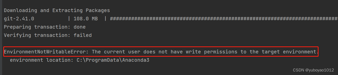 The Current User Does Not Have Write Permissions To The Target