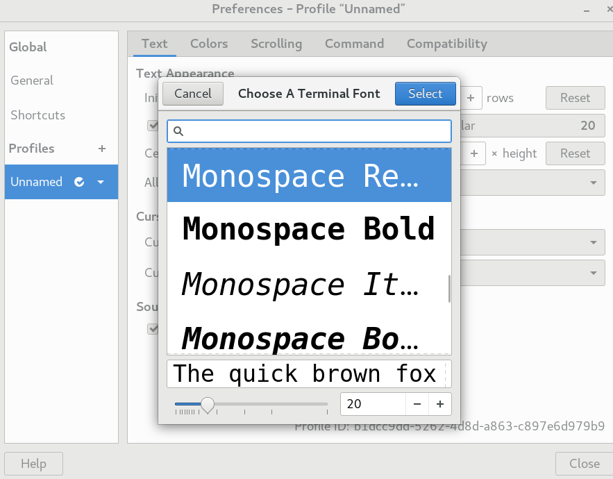 【Linux】调整字体大小、颜色和背景颜色_linux怎么设置字体大小和颜色-CSDN博客