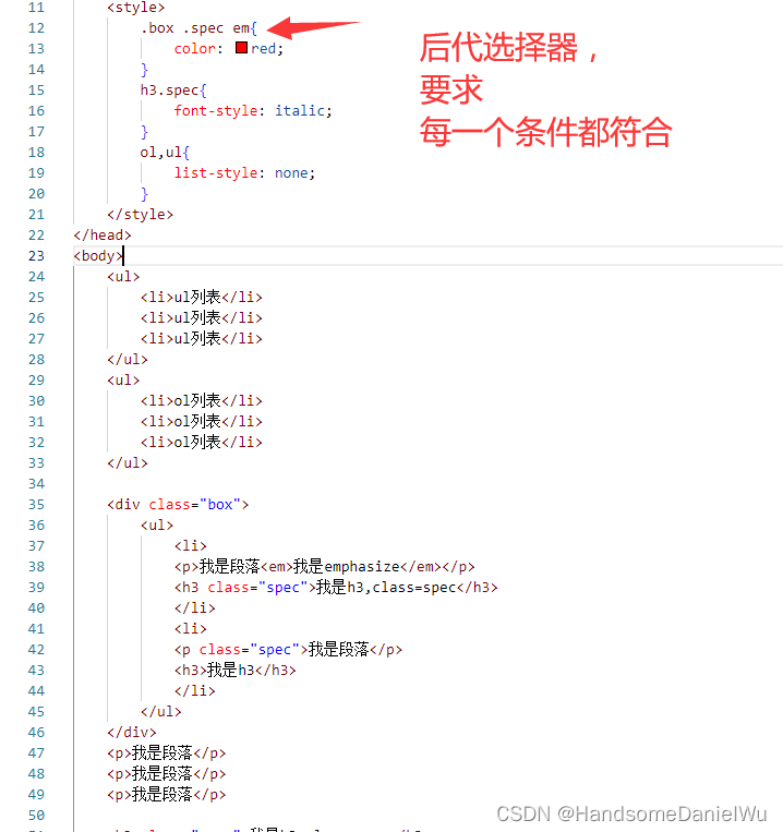 CSS Label selector id Class 原子类 Forgery class伪类 compound selector复合选择器 ...