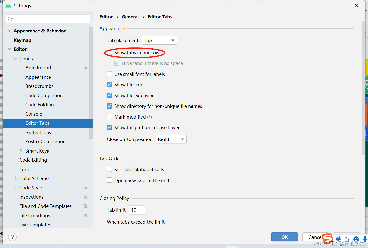 AndroidStudio上方Tab展示多行文件_android studio标签页多行-CSDN博客