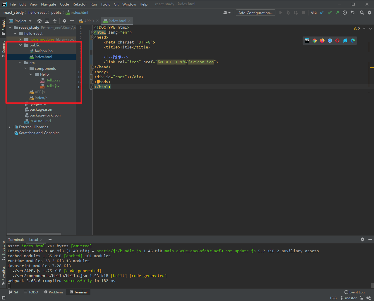 【React】＜JavaScript框架＞React脚手架&组件编码流程_react.js r-CSDN博客