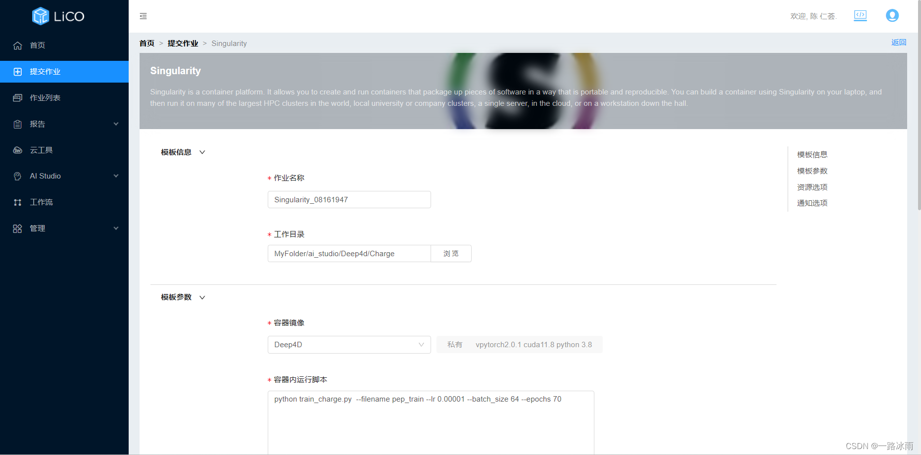 LICO 6.4.0 配置自己代码的运行的docker_如何在lico上运行pytorch程序-CSDN博客
