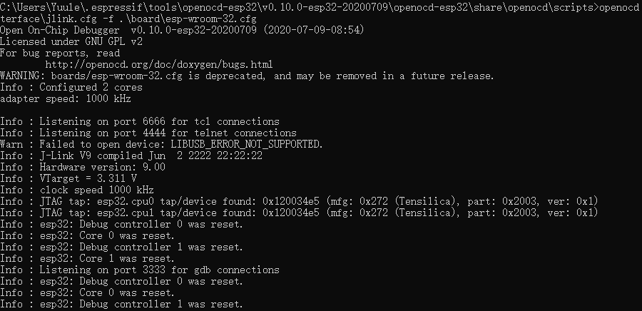 Esp32程序调试 Win10 使用openocd及gdb工具 Esp32openocd Csdn博客