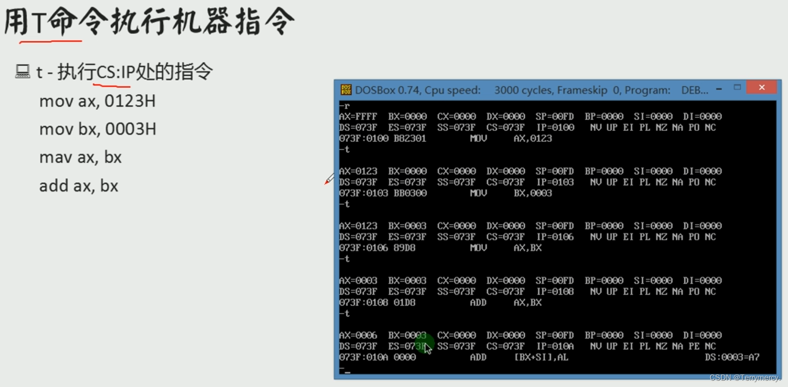 Dosbox Debugdosbox Debug命令 Csdn博客 