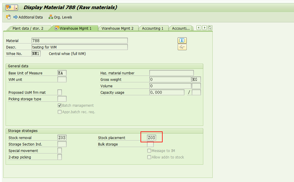 SAP WM 采购订单收货后LT06报错-No bin types have been assigned to storage unit ...