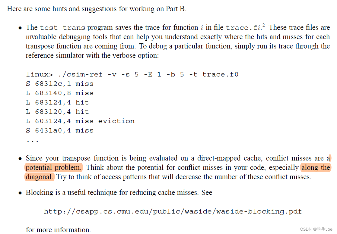 [CSAPP]lab4, Cache lab记录