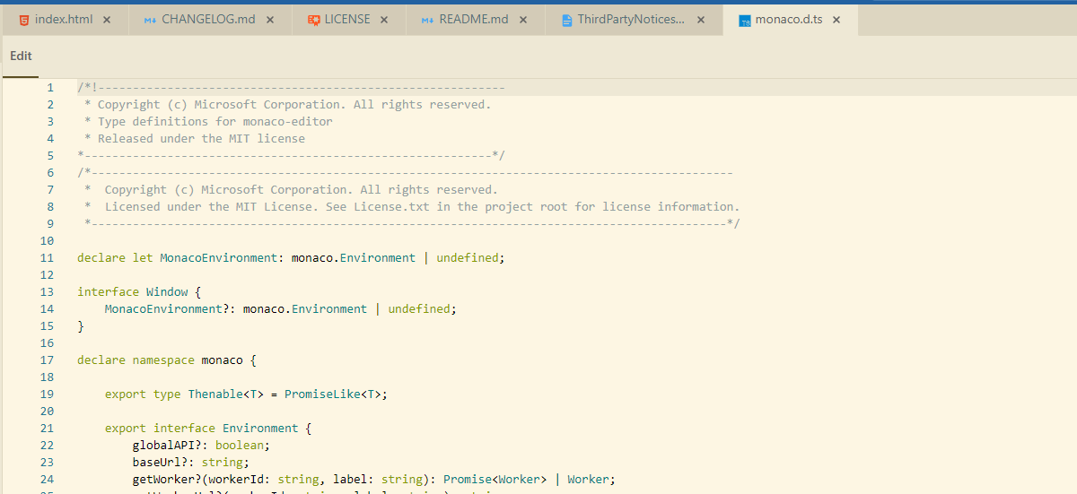 Monaco Editor教程（四）：设置或获取内容，并监听内容的改变_拿我格子衫来的博客-CSDN博客_monaco设置value