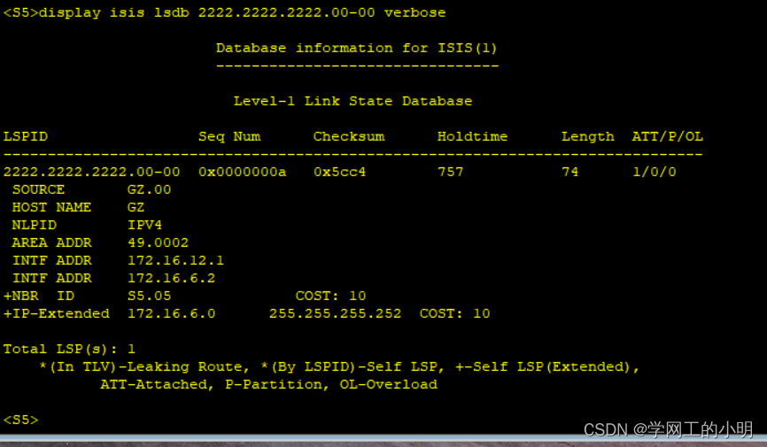 基于华为eNSP的IS-IS路由协议部署_学网工的小明的博客-CSDN博客