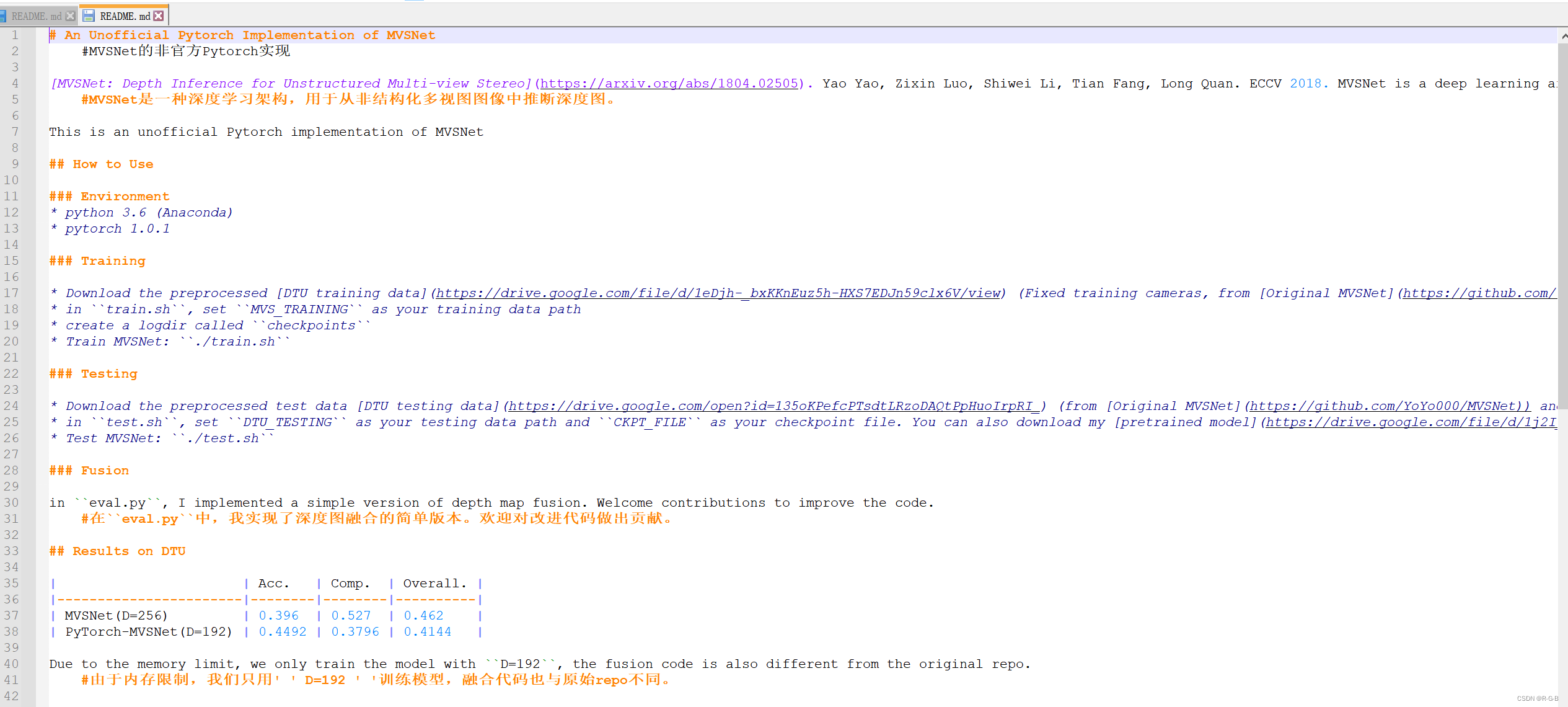 MVSNet (pytorch版) 搭建环境 运行dtu数据集重建 实操教程（图文并茂、超详细）_mvsnet自测数据重建-CSDN博客