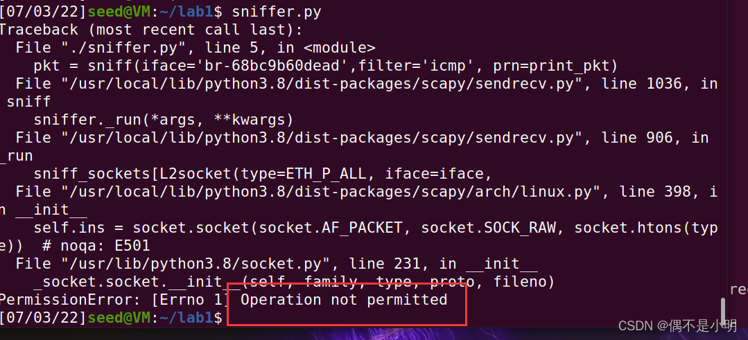 Lab1 Packet Sniffing and Spoofing Lab-CSDN博客