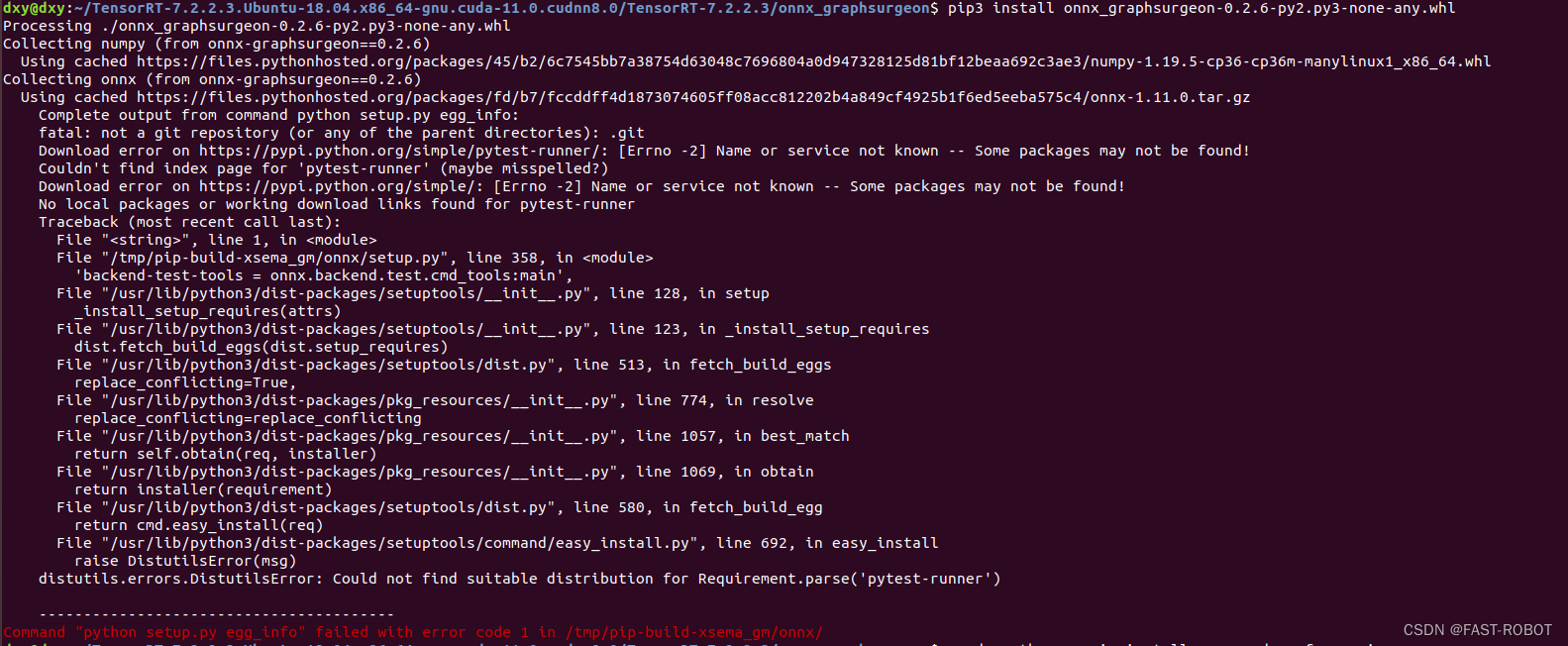 ubuntu18.04 安装 TensorRT 和 ONNXRuntime_onnxruntime ubuntu tensorrt-CSDN博客