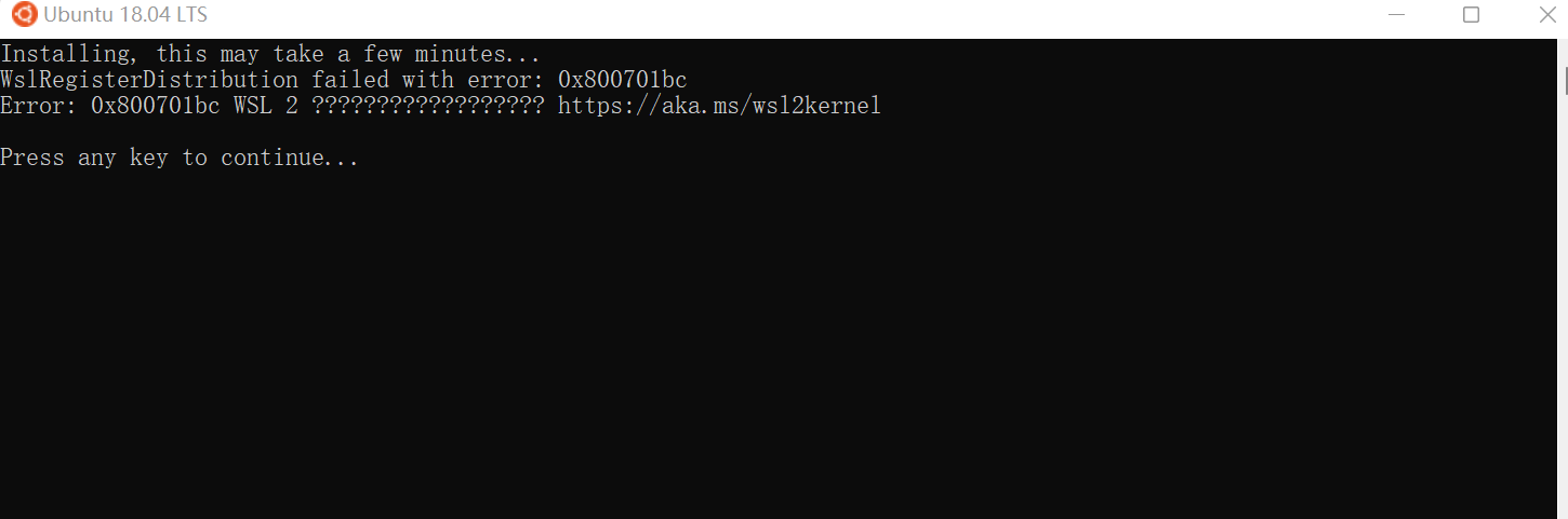wsl报错：WslRegisterDistribution failed with error: 0x800701bc-CSDN博客