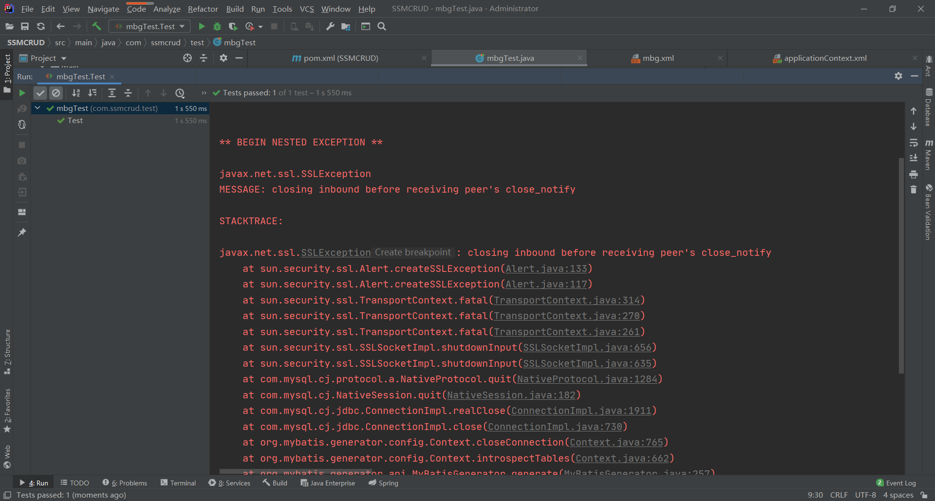 استخدم وقت الهندسة العكسي MyBatis للإبلاغ عن الأخطاء: java.sql.sqlexception: متغير نظام غير ...