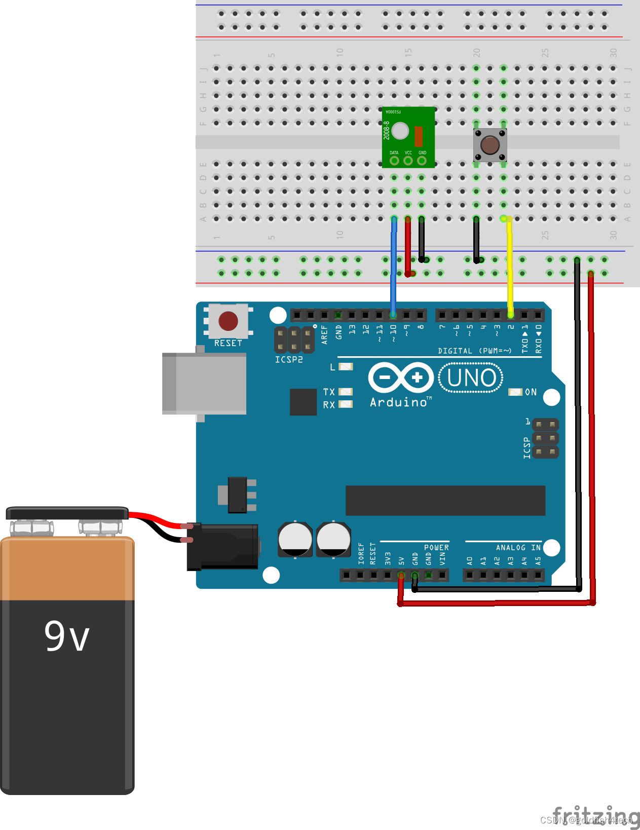 Fritzing软件绘制Arduino面包板接线图传感器模块库文件262_315m在fritzing-CSDN博客
