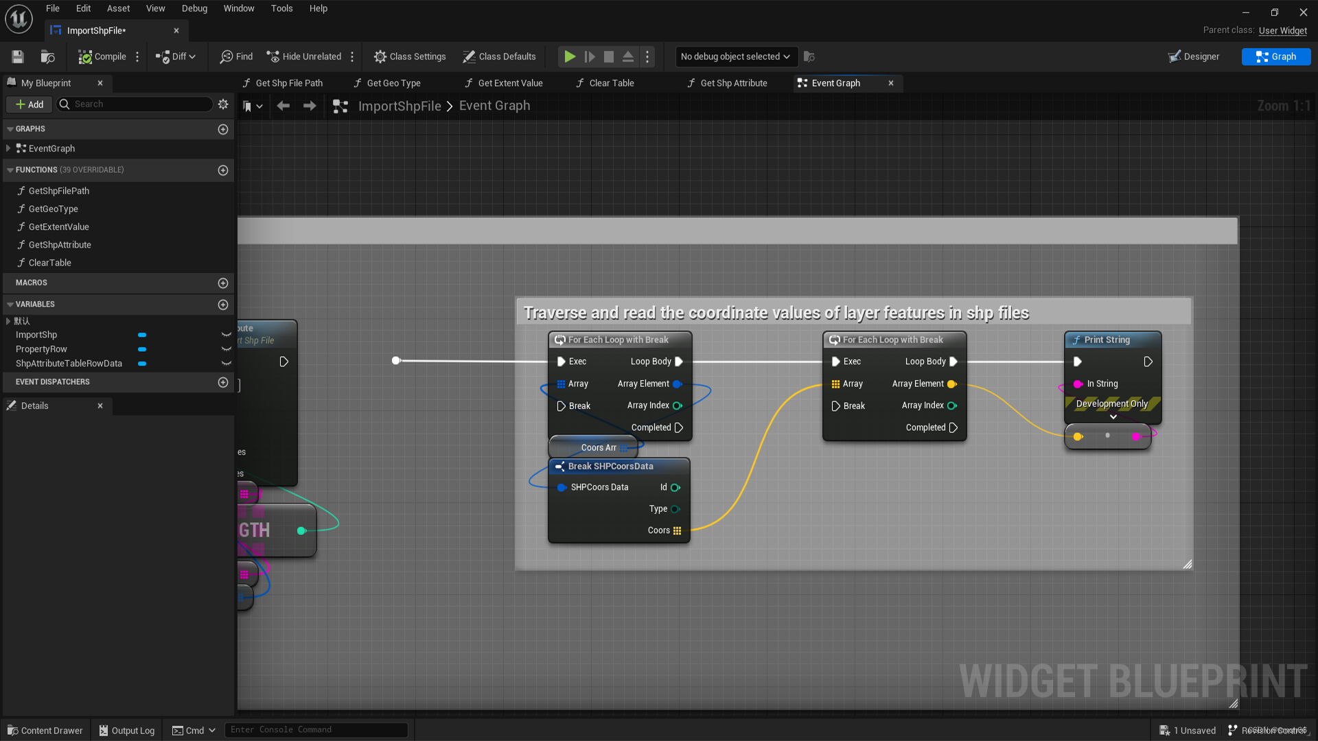 UE5导入shapefile文件读取图层要素坐标与属性表_ue5shp-CSDN博客