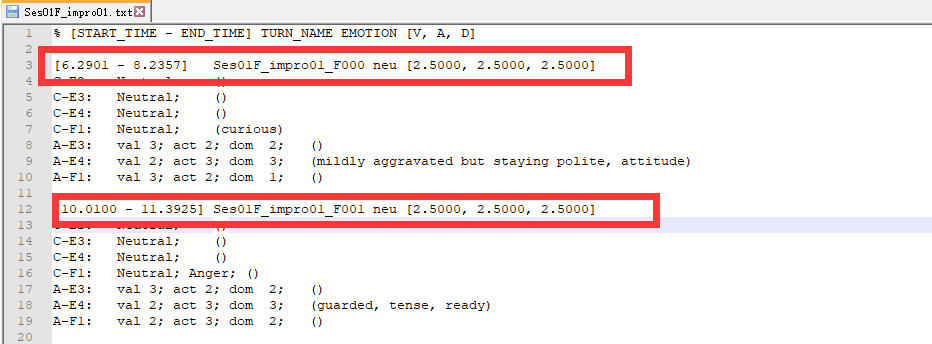 Extract IEMOCAP emotional tag label - Programmer Sought