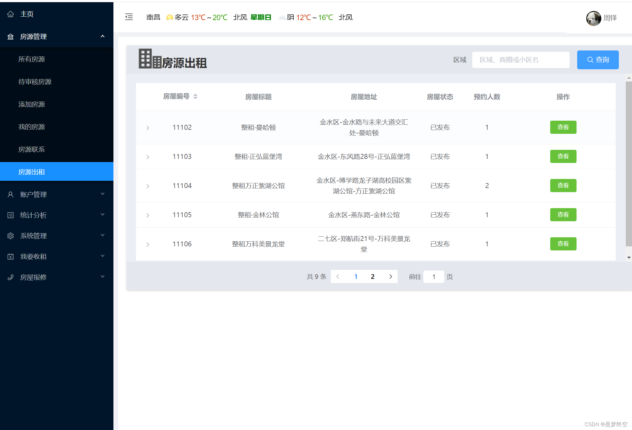 基于springbootvue的房屋租赁系统源代码数据库 042vue租房系统主页面 Csdn博客