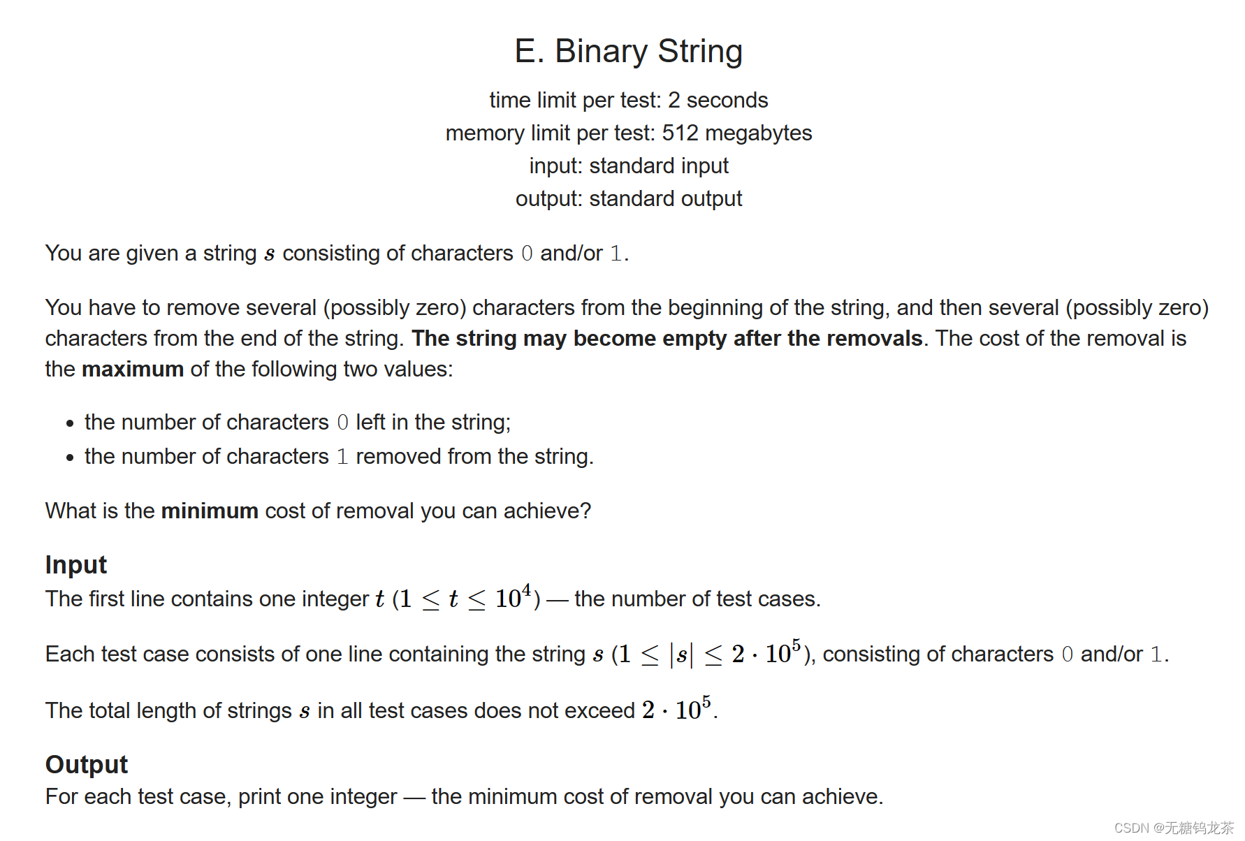 Codeforces 题目 Binary String Csdn博客