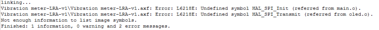 HAL库移植SPI程序出现报错Error: L6218E: Undefined symbol HAL_SPI_Init (referred from spi.o)._hal spi error ...
