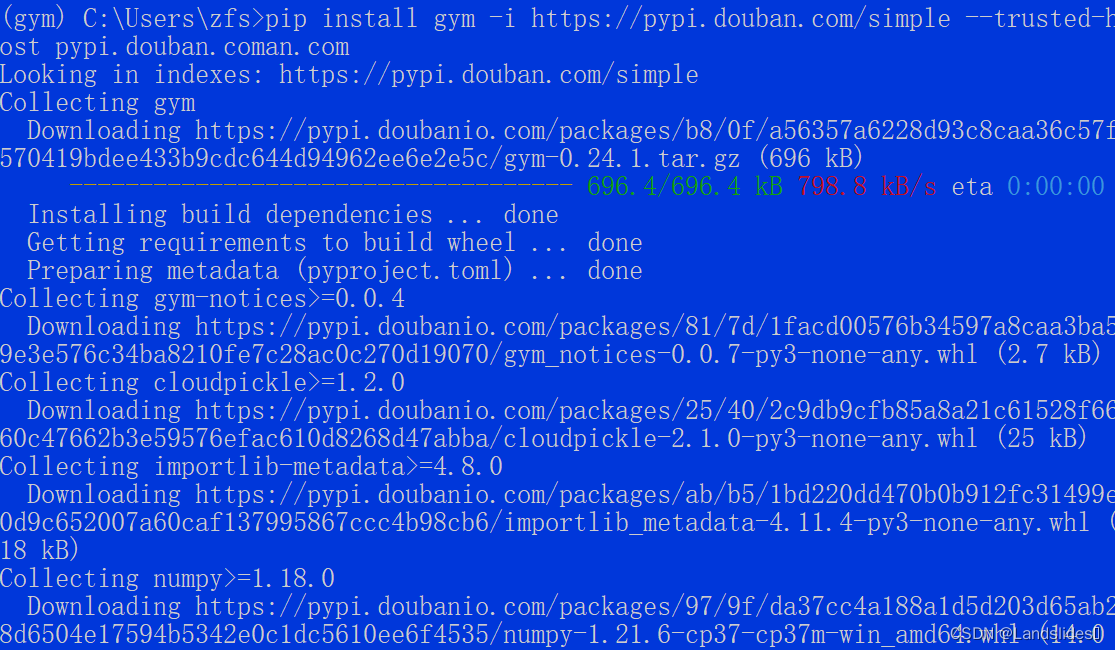 Win10 安装gym遇到的问题记录_no matching distribution found for gym-CSDN博客