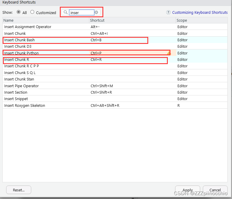 Rstudio 修改RMD快捷键快速插入Python代码块_r修改快捷键-CSDN博客