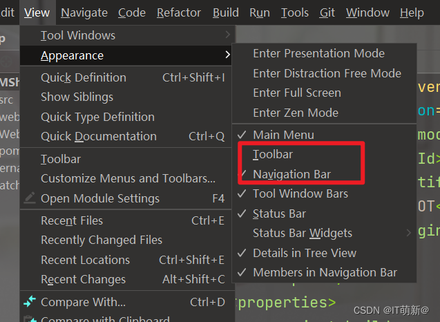 idea上方工具栏调整位置_idea2023固定最上面的操作栏-CSDN博客