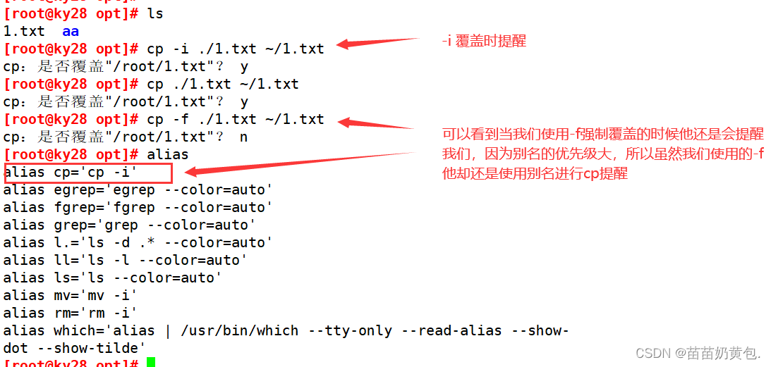 Linux中的~~~~cp ，mv， rm命令_linux cp 带权限-CSDN博客