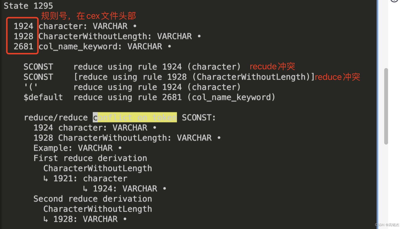 Postgresql中yacc语法树冲突解决方法（shift/reduce conflicts）_yacc conflict on-CSDN博客
