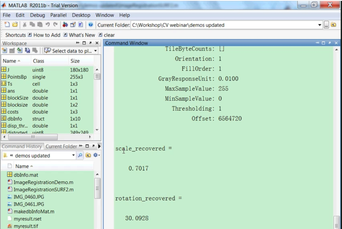 MATLAB 在图像处理和机器视觉的应用举例01 - 官网培训视频笔记（上）-- 图像分割和图像配准_matlab用于图像处理和计算机视觉 ...