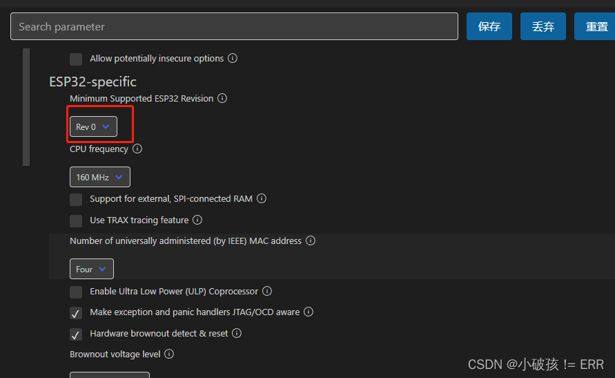 ESP-WRO0M-32（一）：VS Code环境搭建_esp wroom 32芯片在esp-idf中选型号应该选哪个-CSDN博客