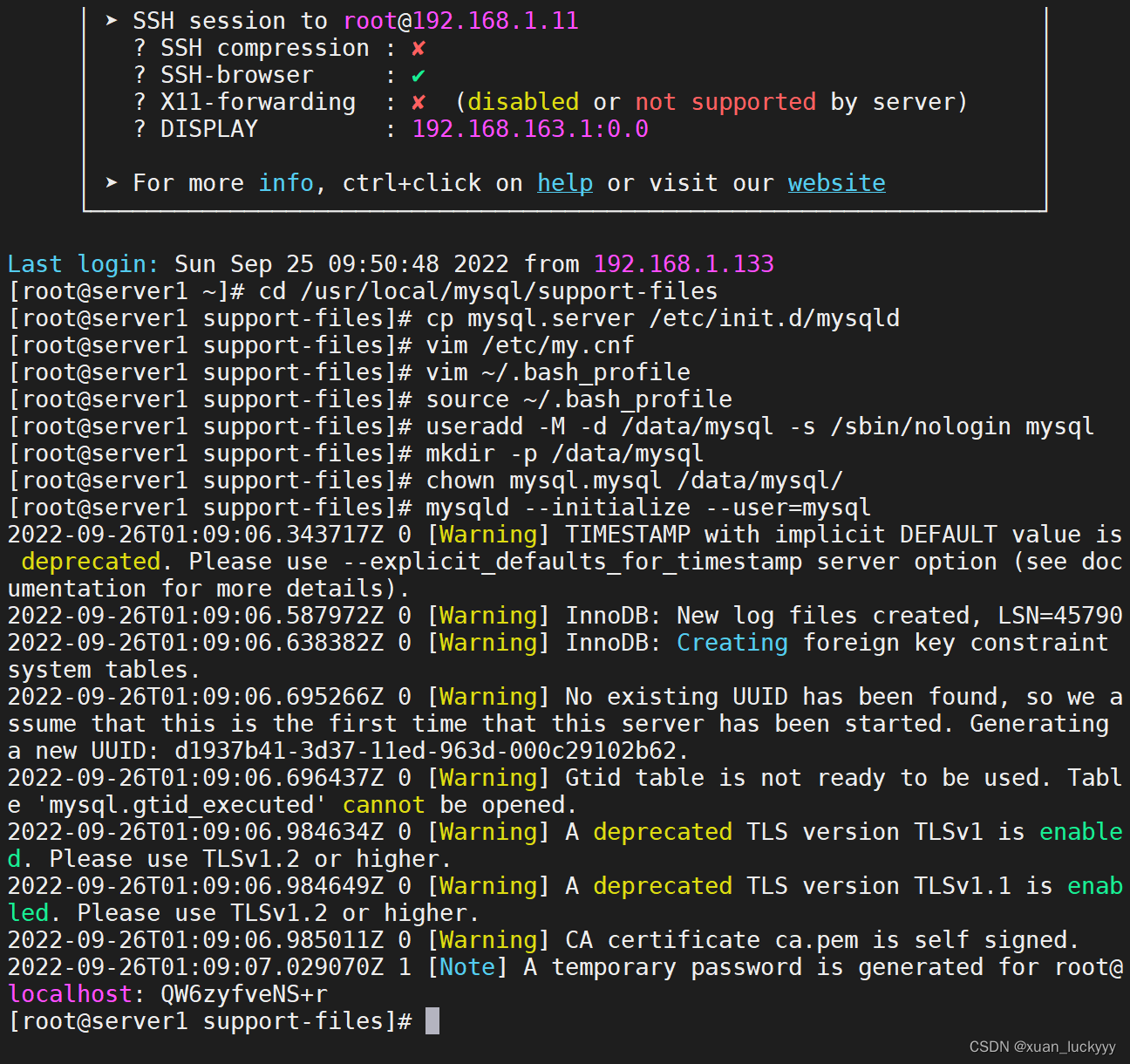 Linux企业应用——mysql（一）之mysql初始化、mysql与phpadmin、mysql主从复制linux系统mysql初始化命令xuanluckyyy的博客 Csdn博客