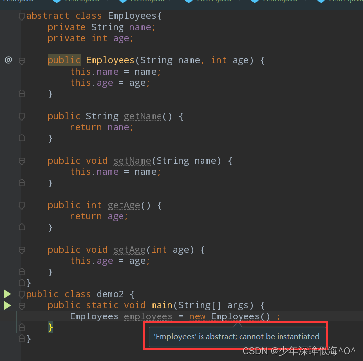 Java抽象类 基础详解 Csdn博客