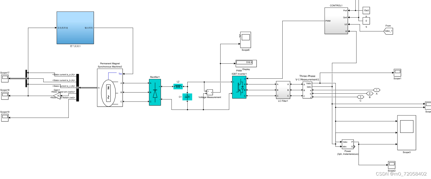 微电网孤岛/并网控制策略Simulink，燃气轮机主从控制、DFIG最大功率追踪_simulink 燃气轮机-CSDN博客